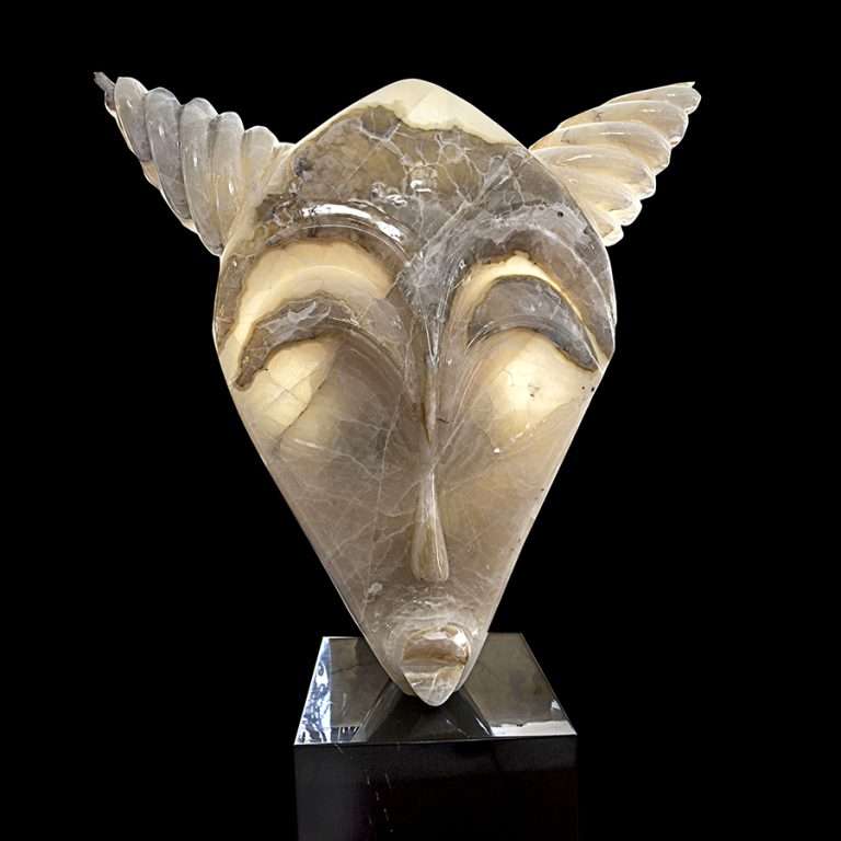 Onyx Face Sculpture on Black Onyx Base – Diva