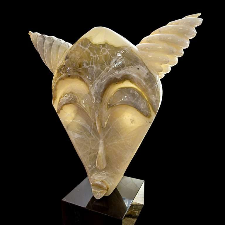 Onyx Face Sculpture on Black Onyx Base – Diva