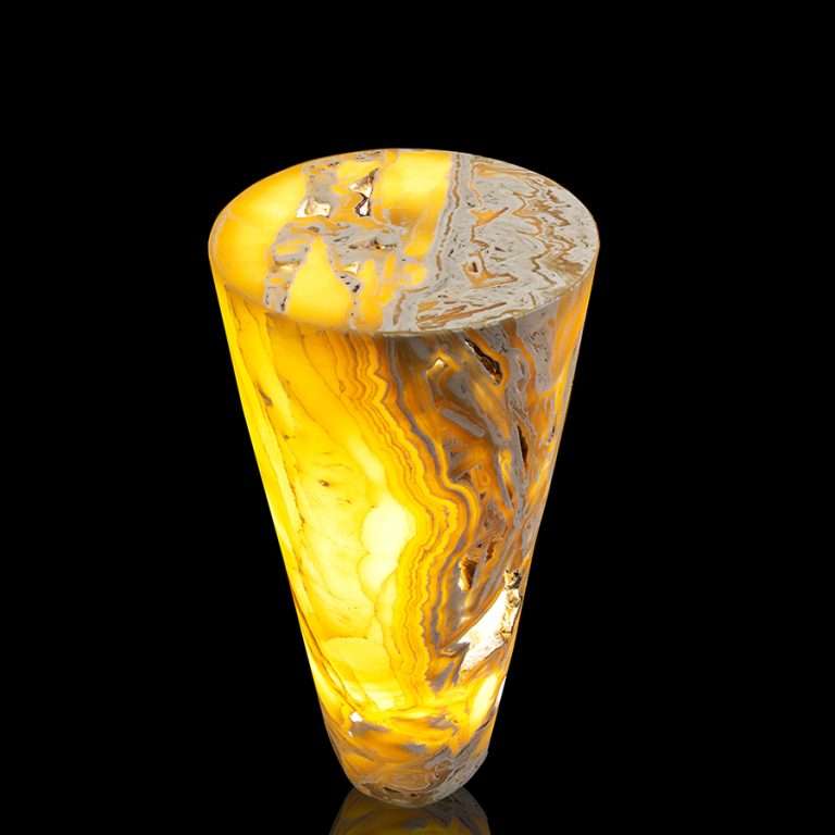 Honey Onyx Cylinder Floor Lamp, 80 cm – Diva