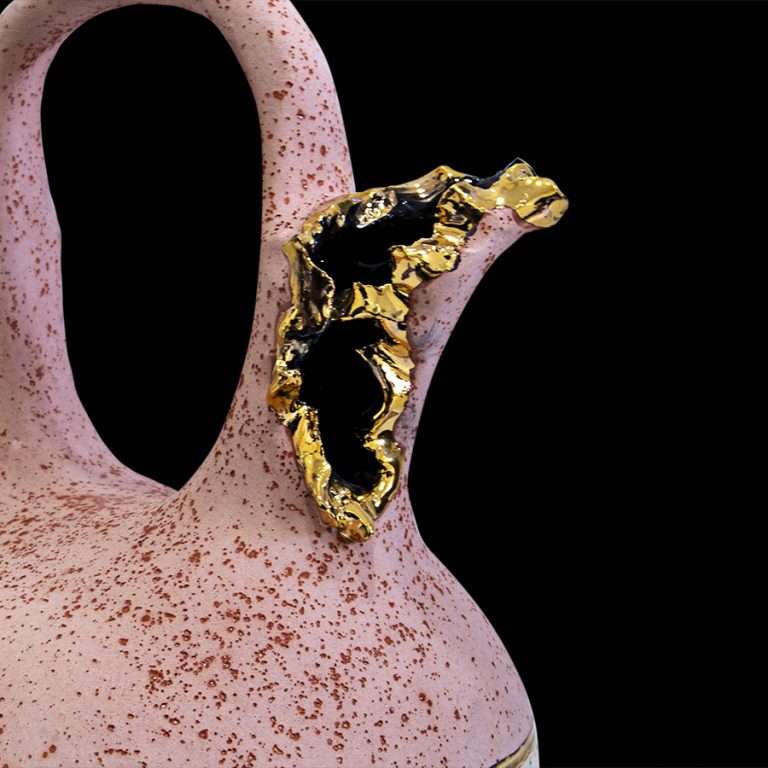 Sharon Penn Art Wedding Vase w/ 22K Gold Inlaid – Diva