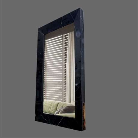 Black Marble Full Length Mirror / Rectangular Black Marble Mirror, 180 ...