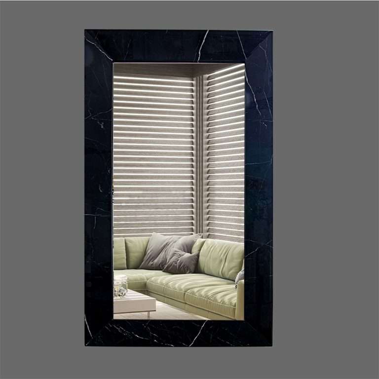 Black Marble Full Length Mirror / Rectangular Black Marble Mirror, 180 ...