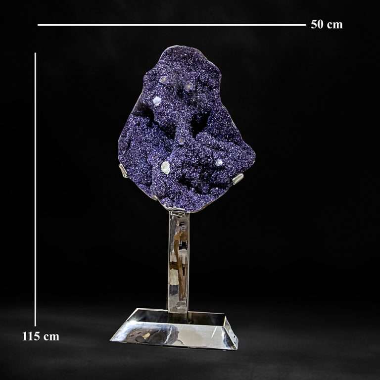 💜 The Amethyst Geode Masterpiece: Dark Purple Crystals with Stalactite ...