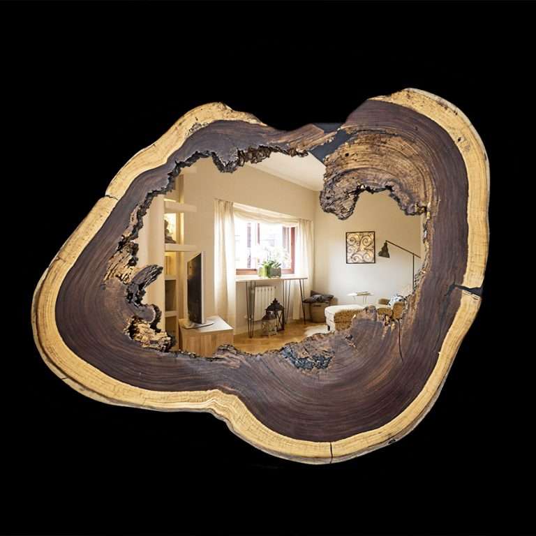 Oversized Live Edge Mirror / Natural Log Mirror – Diva