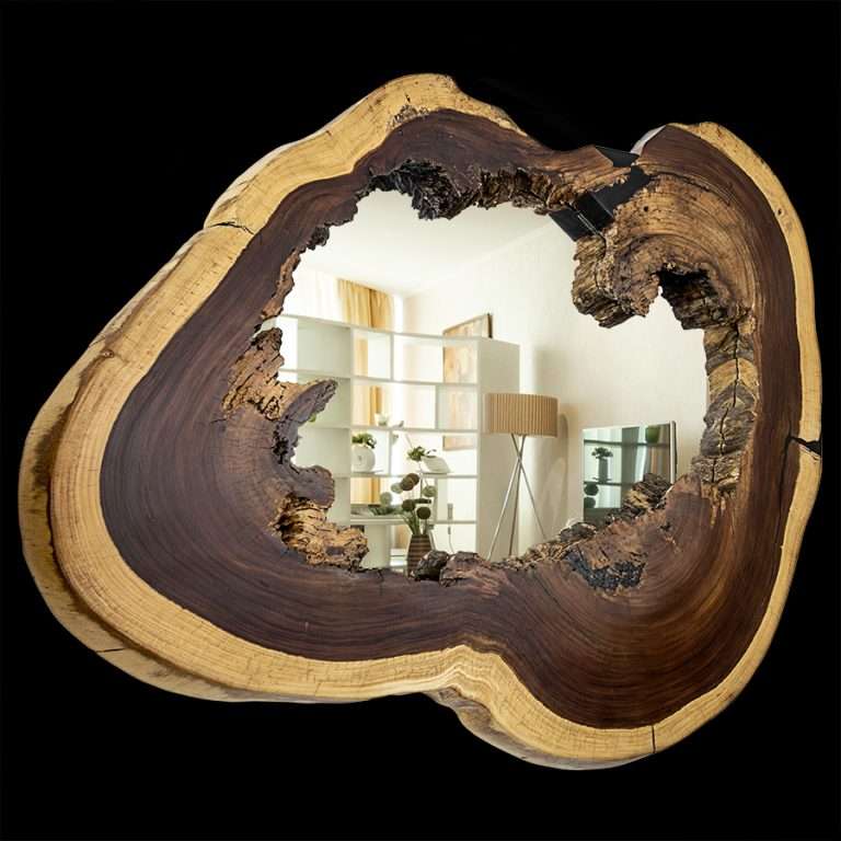 Oversized Live Edge Mirror / Natural Log Mirror – Diva
