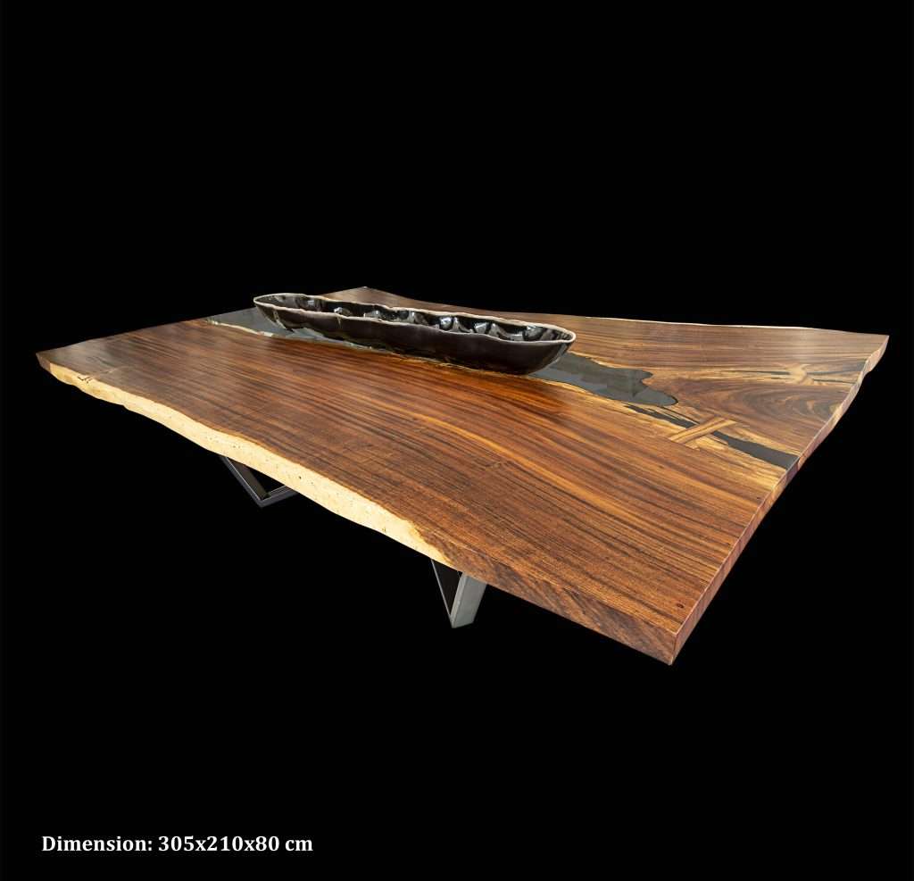 Natural Wood Live Edge Dining Table, Life Edge Dining Table, 327 cm – Diva