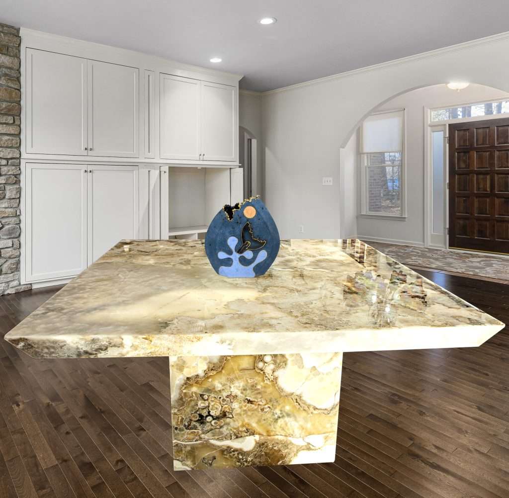 Illuminated Square Onyx Table – Diva