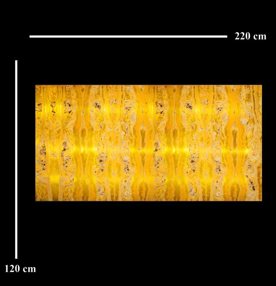 Illuminated Onyx Sun Cloud Wall Art Display, 220 cm – Diva