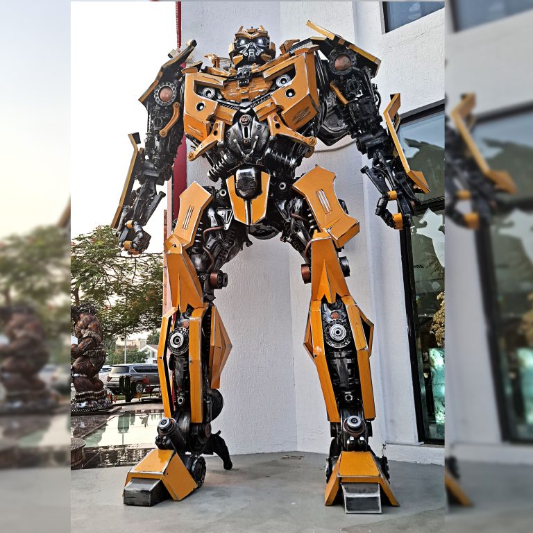 NEW: Giant Transformers statue of Bumblebee, Recycled Metal Part ...