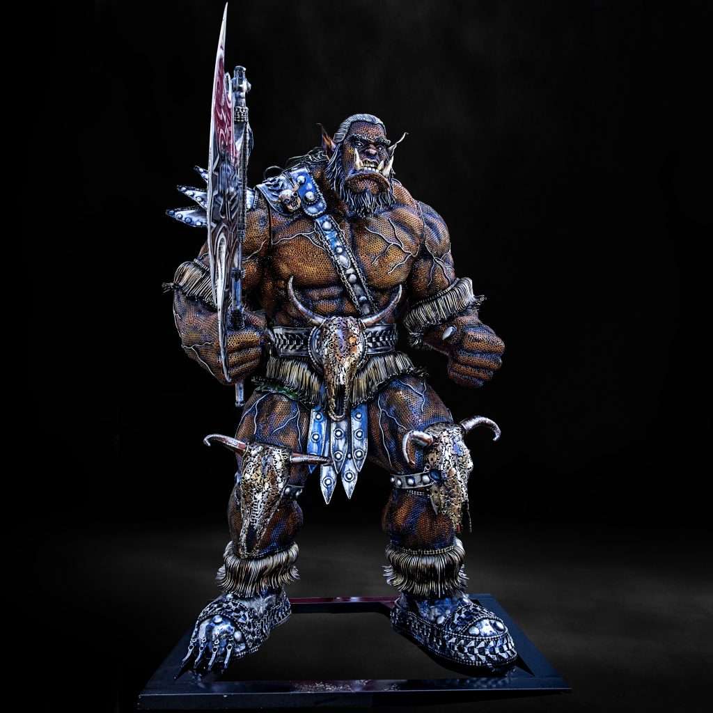 NEW: World of Warcraft Orc Wolf Rider Recycle Metal Sculpture – Diva