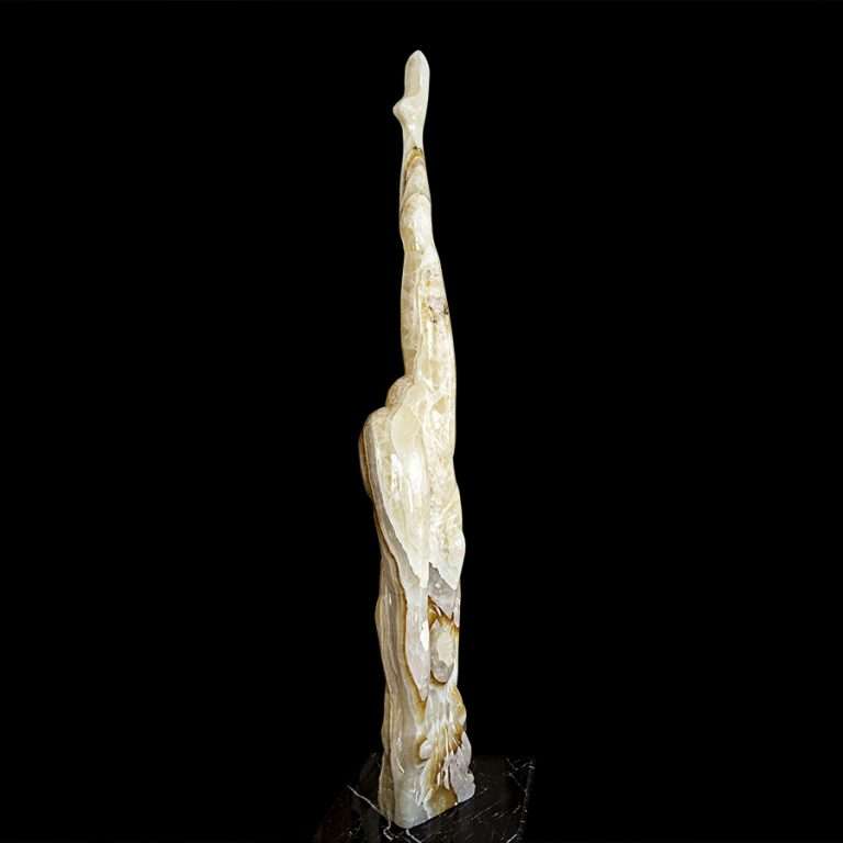 Ballerina Ballet Dancer Onyx Statue Sculpture Figure w/ Black Onyx Base ...