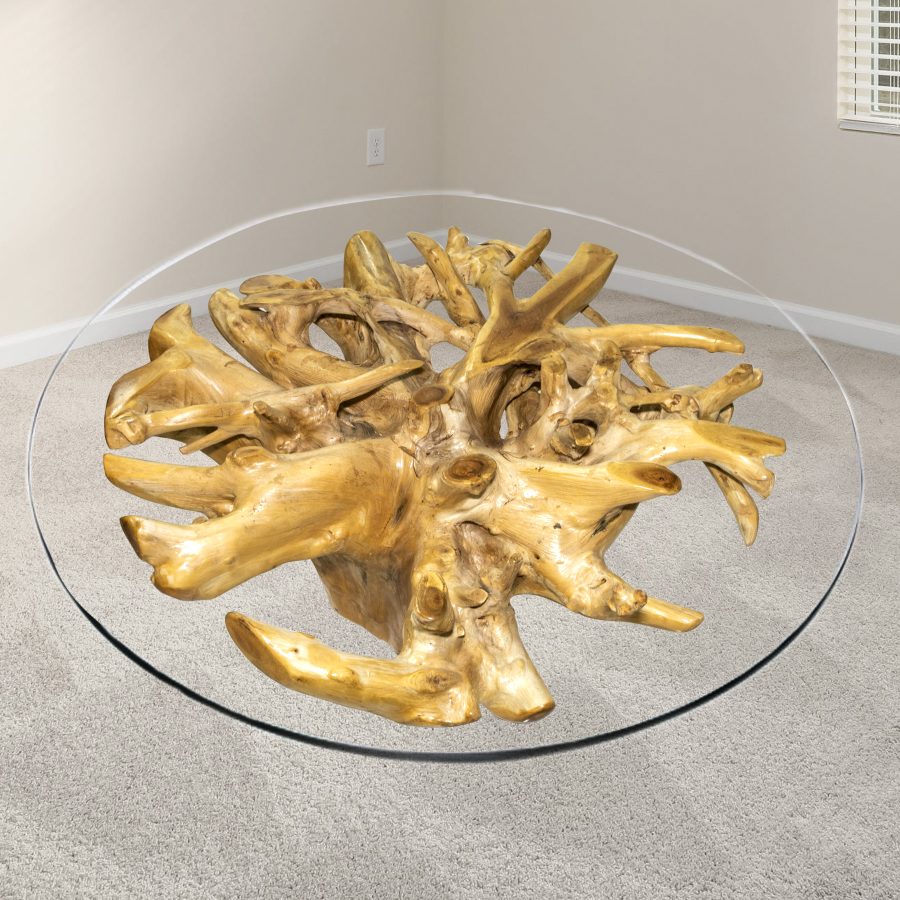 Solid Teak Root Coffee Table, Center Table, Sofa Table – Diva