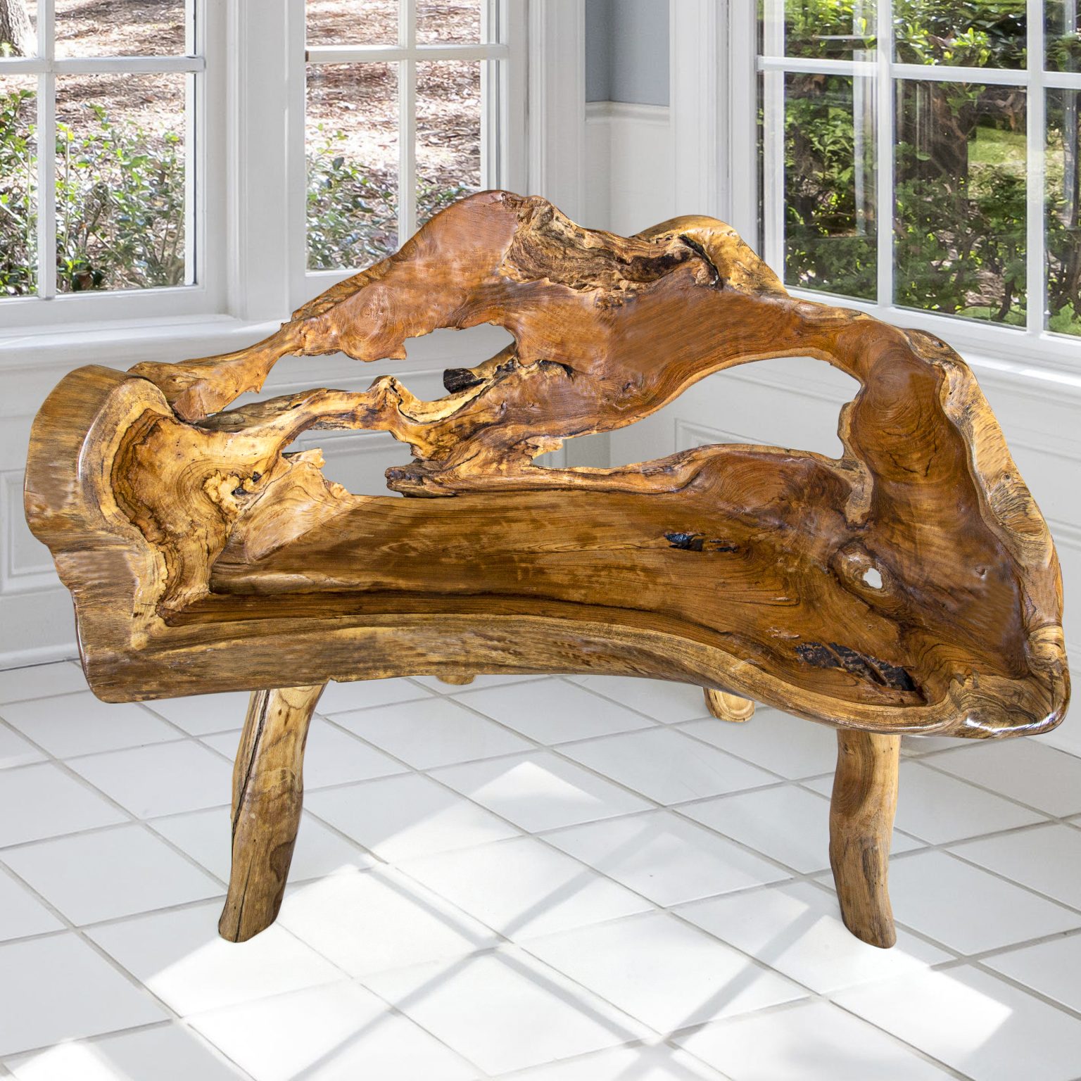 Teak Root Timeless Bench / Wooden Bench – Diva