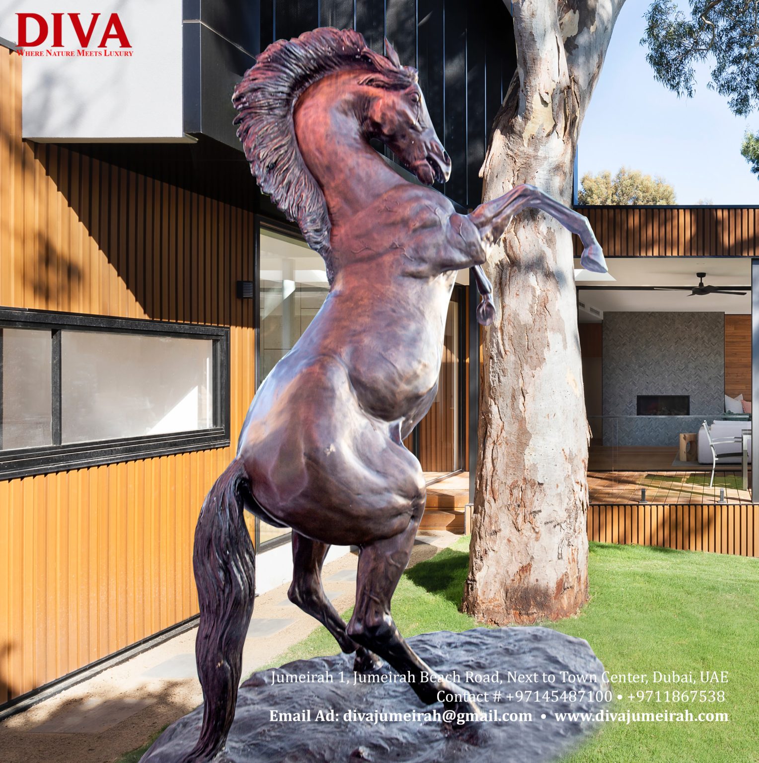 Giant Bronze Patina Horse Rearing Up Standing, Bronze Rearing Horse ...