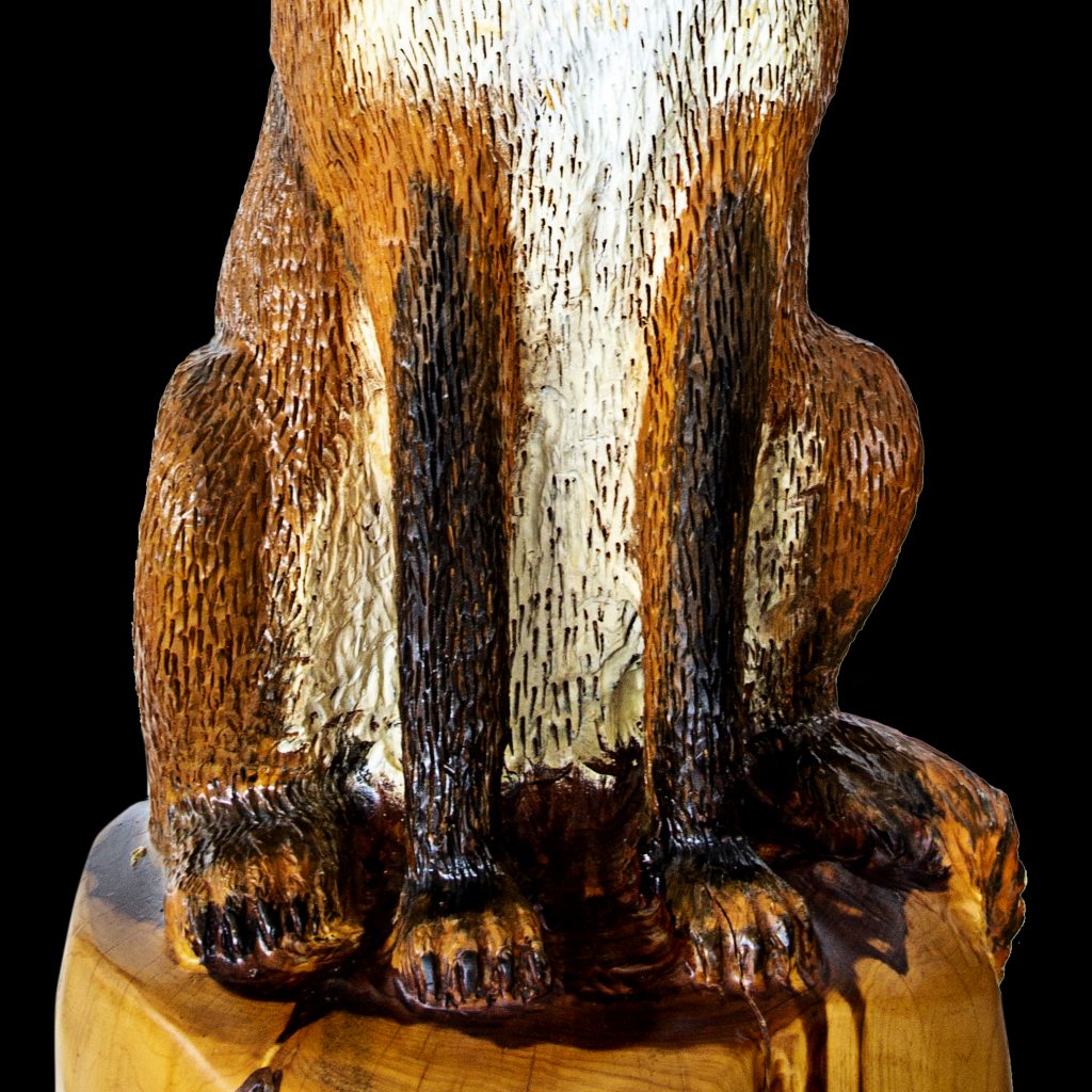 Carved wooden Fox Sculpture – Diva