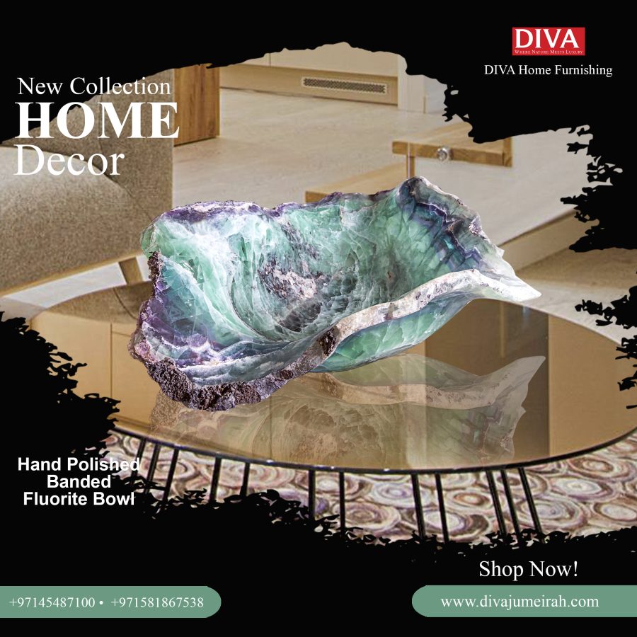 Natural Fluorite Rainbow Bowl – Diva