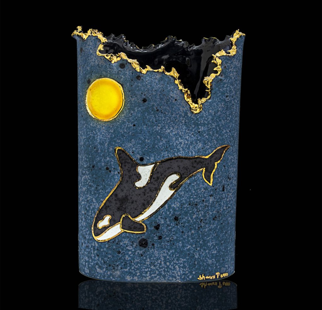 Square 22k Gold Sharon Penn Whale Art Vase – Diva
