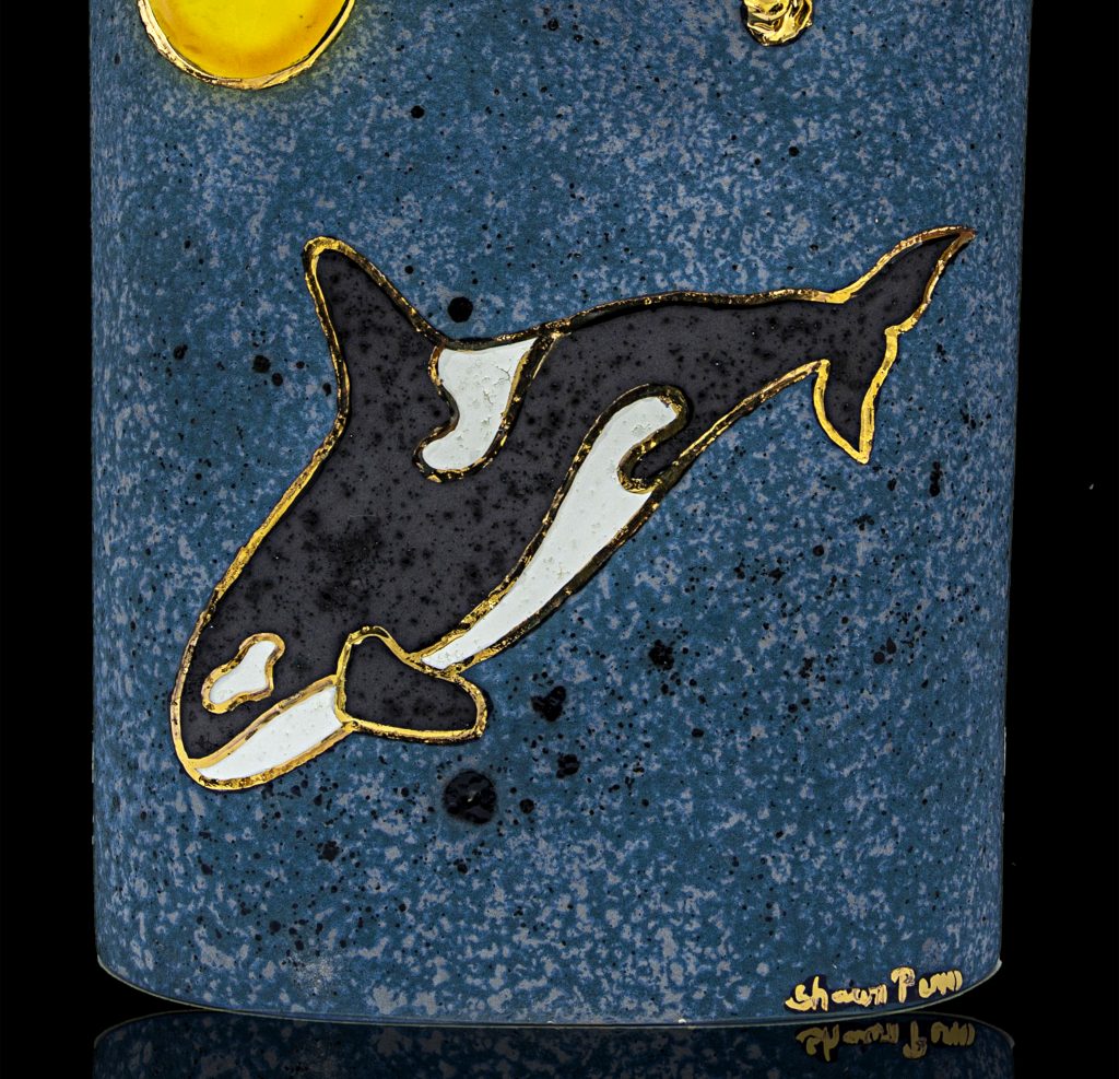 Square 22k Gold Sharon Penn Whale Art Vase – Diva