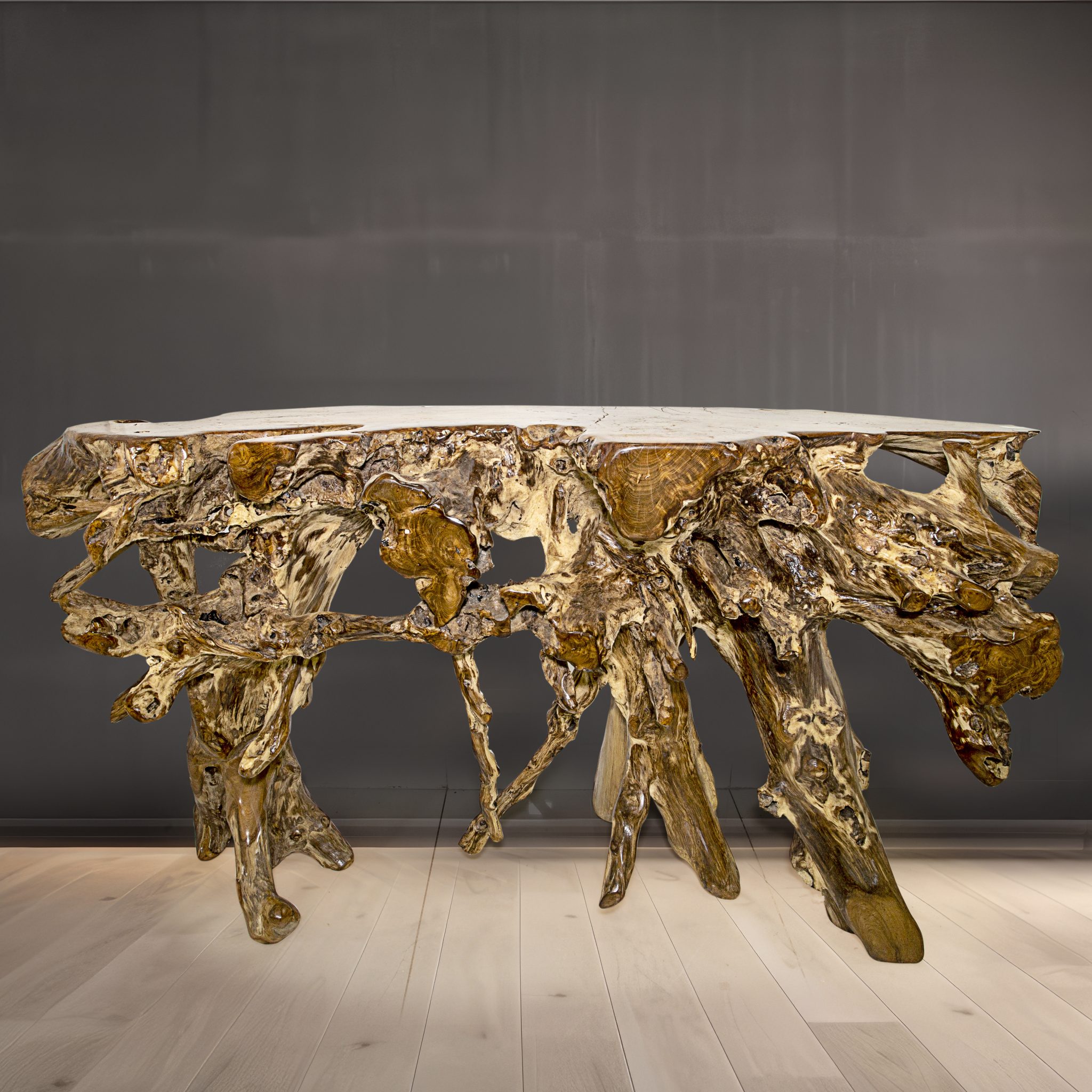 Teak Root Console Table, Minimalist Teak Root Console Table – Diva
