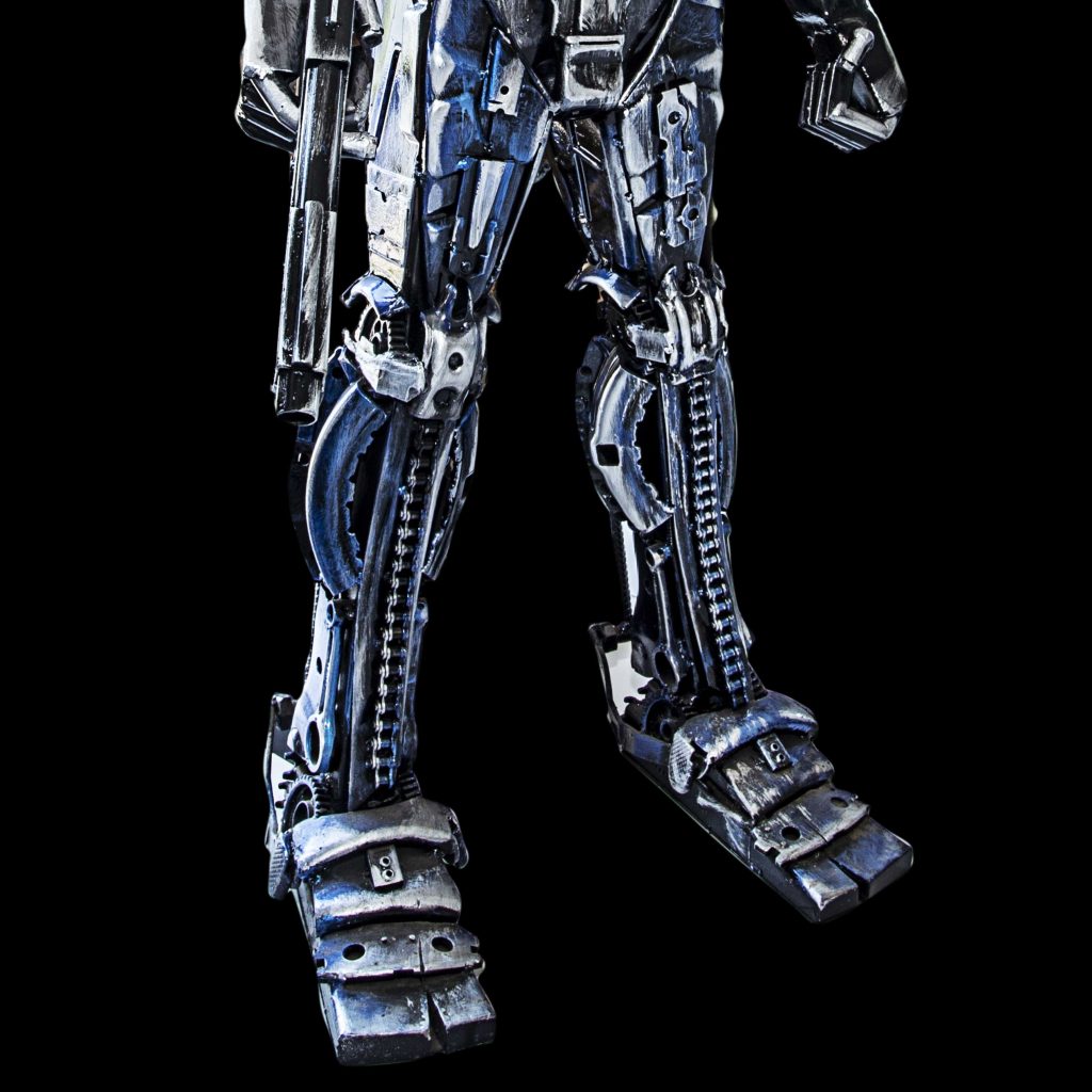 Robocop Robot – Handmade Scrap Metal Sculpture Statue, 122 cm tall – Diva