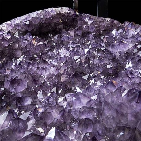 Amethyst Coffee Table with Glass Oval – Diva