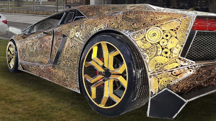 NEW: Luxury cars made from old metals “Lamborghini Aventador Style Gold ...