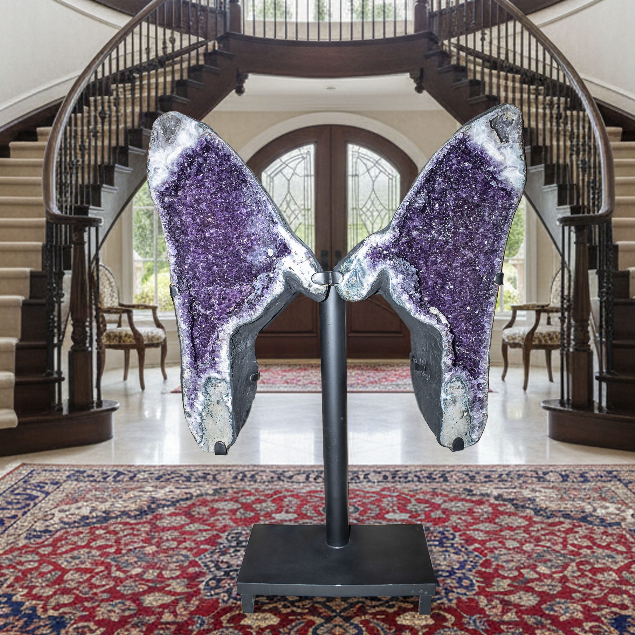 Amethyst Geode Butterfly Wings Sculpture – Diva