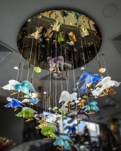 New: AVES LUMINA™ Bird Bloom Glass Chandelier – Diva